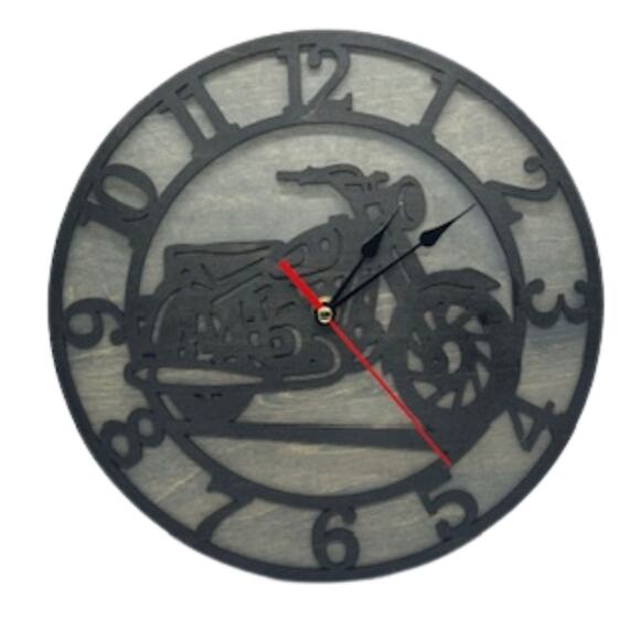 Wren's Creative Customs | Wall Decor | Custom Motorcycle Wall Clock ...